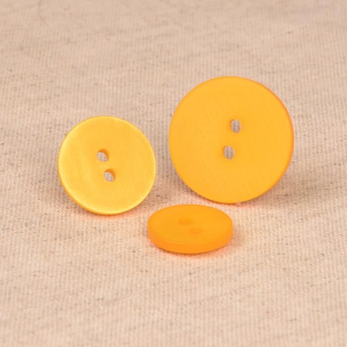 Boutons - MDC - 15mm - Jaune moutarde - 2 trous - Satiné - Cdiscount ...