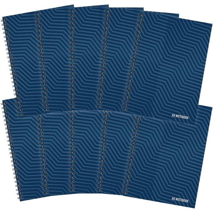 SUMMIT, Lot de 10 cahiers à spirale et lignés A5 100 pages145 ...