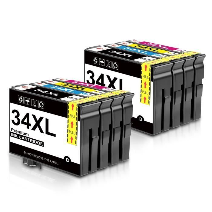 TONER KINGDOM 34Xl Compatible Avec Epson 34 Epson 34Xl 8 CARTOUCHE D ...