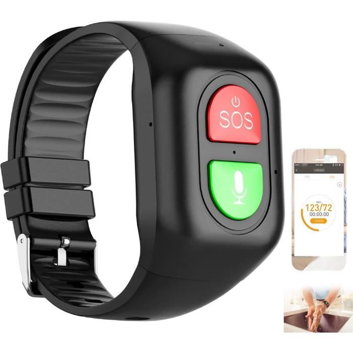 Bracelet Sos Traqueur Gps Avec Bouton D'Appel D'Urgence Pour Seniors ...