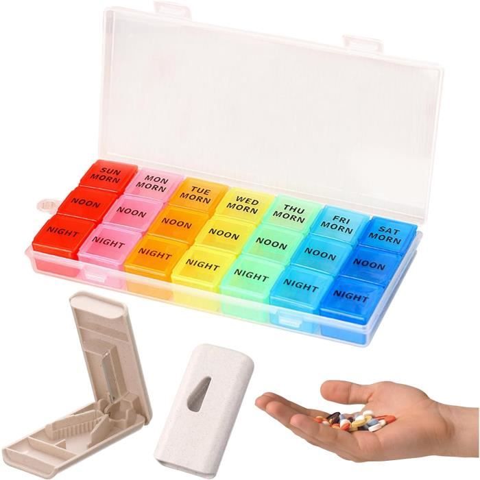 Pilulier Semainier Francais Matin Midi Soir, Pilulier Semaine Matin ...