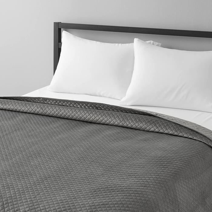 Housse de couette lestée et matelassée en polaire Minky 150 x 200 cm ...