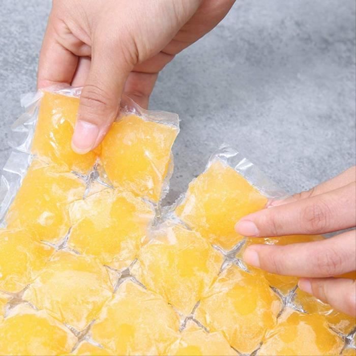 50 Pcs Set Ice Cube Mold Self-Seal Ice Cube Bags Transparent Disposable ...