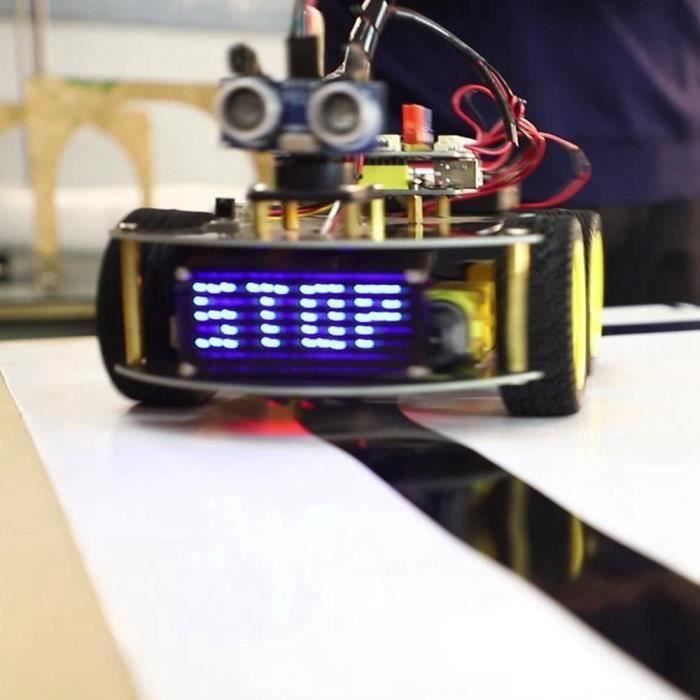 Kit de Voiture Robot 4WD Multi BT Mis à Niveau V2.0 avec Affichage LED ...