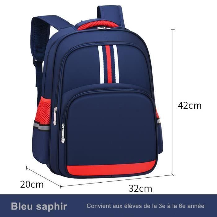 High-Sac D'école Garçon Cartables ScolairesMulti-Poches Scolaire Sac ...