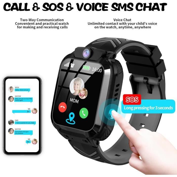 Montre Connectée Enfant Gps Tracker Enfant Téléphone Étanchéité Ip68 ...