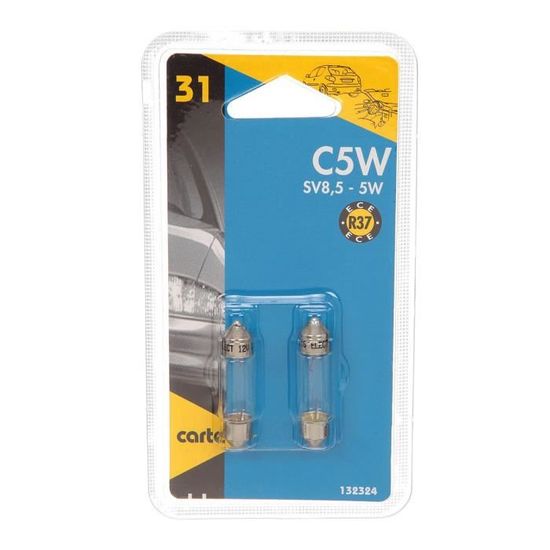 CARTEC Lampes type D navettes 12V 5W x 2 - Cdiscount Auto