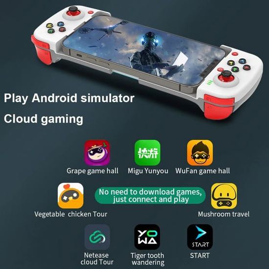 D3 Type-C Manette De Jeu Tlescopique Compatible Bluetooth 50 Sans Fil Joystick Pour Pubg Android ...
