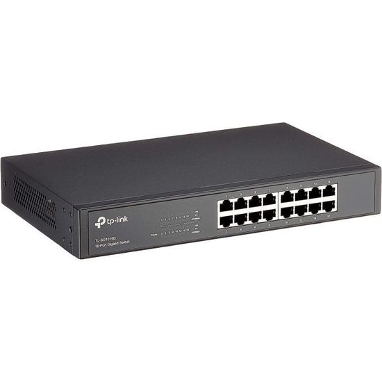 Switch 16 Ports Gigabit (Bureau-Rackable,Boîtier Métal),Noir,[Z46 ...