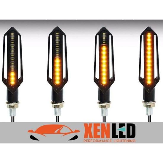 Clignotants à LED séquentiel à 12 LEDs en forme Design. Effet tendance ...