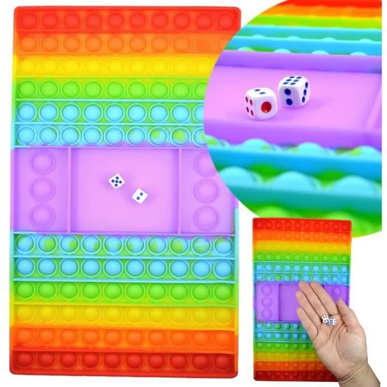 Magic pop it jeu de dés arc-en-ciel anti-stress pour enfants 30 cm ...