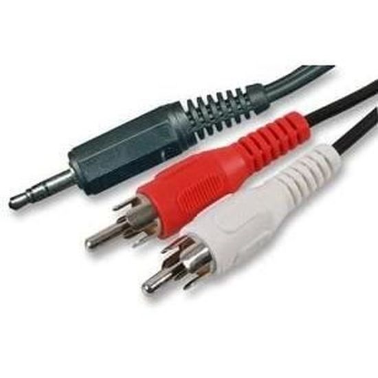 INECK® Câble coron RCA Jack Audio 1,5M, Jack Stéréo 3.5mm Mâle vers 2 ...