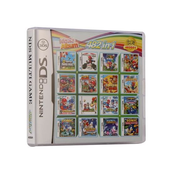 Cartouche de jeu 482 en 1 Mario Multicart pour Nintendo DS NDSL 3DDS ...