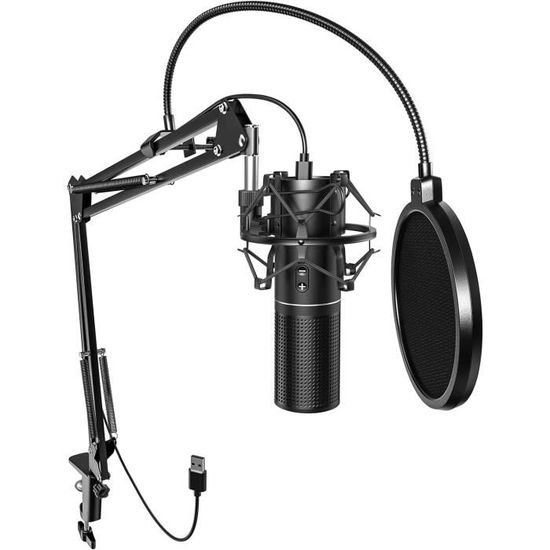 Microphone De Jeu Usb Pour Pc, Podcast À Condensateur, Kit De ...