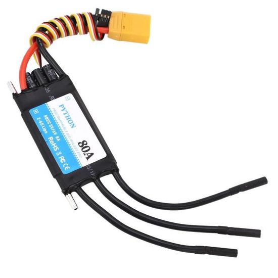 ESC de bateau RC 80A RC Boat ESC Étanche Noir Multi Protections RC ... ESC de bateau RC 80A RC Boat ESC Étanche Noir Multi Protections RC ...