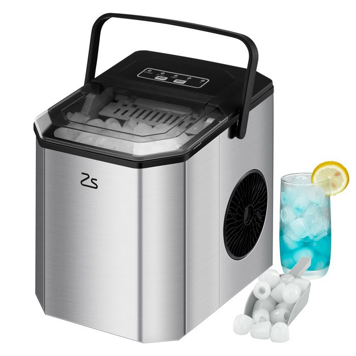 Machine à Glaçons, 120W Ice Maker, 9 Glaçons en 6 Minutes, 12kg / 24 h ...