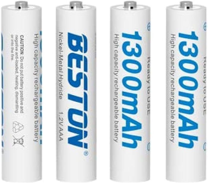 ®cBOX Lot de 4 PCS Piles Rechargeables AAA 1300mAh 1,2V Ni-MH, Haute ...