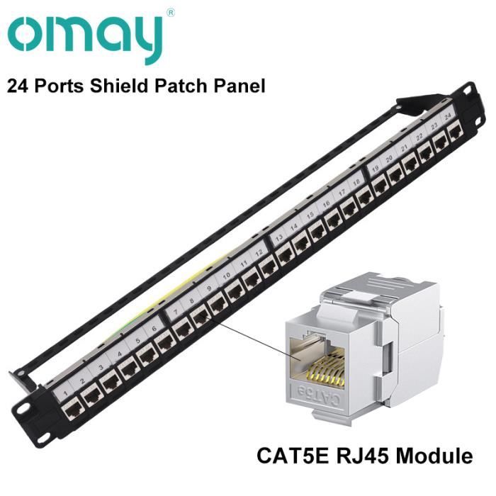 Module Cat5e - Module Blindé Rj45 19 Pouces, 24 Ports 1u, Montage Mural ...
