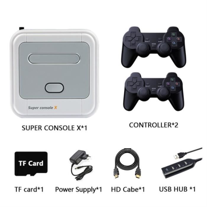 SUPER CONSOLE X Console de jeu portable 128Go + 2 contrôleurs sans fil ...
