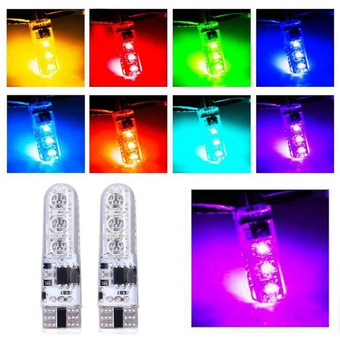 Ampoules LED T10 ASHATA - RVB - 16 couleurs - télécommande - Cdiscount ...