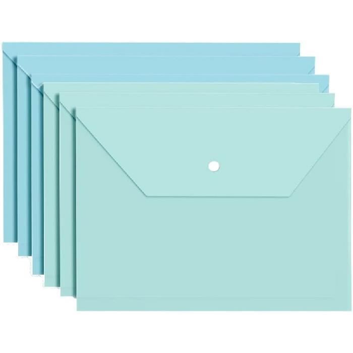 20 Pcs Plastique Enveloppe Dossier Dossiers De Documents Clairs 4 ...