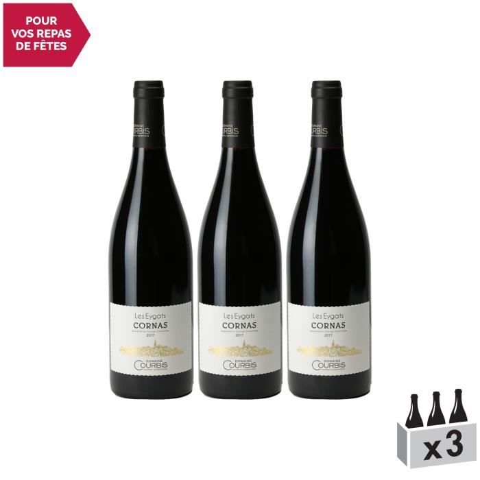 Cornas Les Eygats Rouge 2017 - Lot de 3x75cl - Domaine Courbis - Vin ...