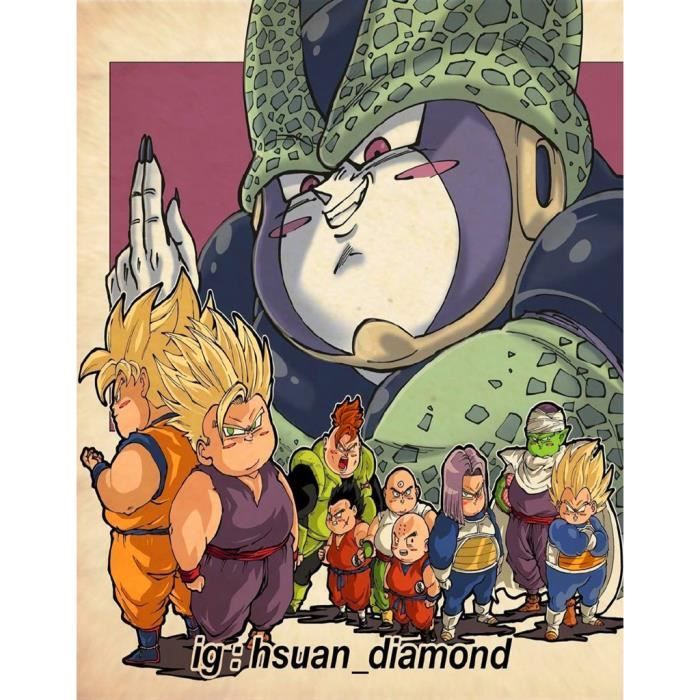 OZHA-392 Super Fat Saiyan Diy 5D Diamond Painting Kit, Full Circle ...