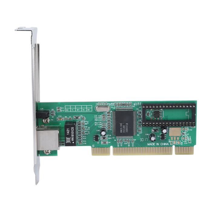 Carte réseau - Gigabit - RTL8169 - PCI-E plaqué or - Adaptable aux ...