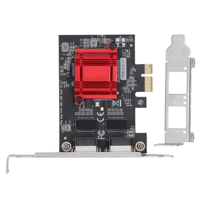 Akozon carte réseau Gigabit double port Carte réseau Gigabit ...