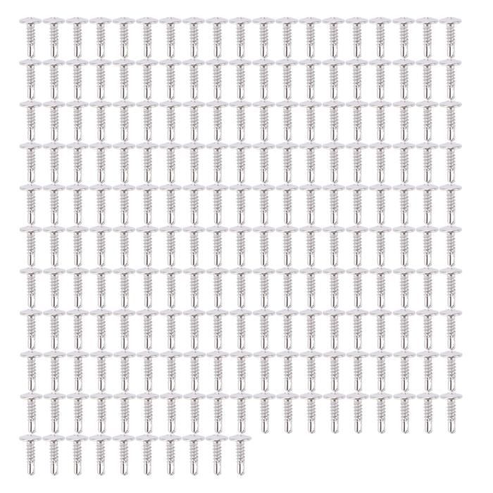 Cikonielf vis à tête ronde 200 pièces vis autoperceuses M4.2x16 tête de rondelle ronde Kit d ...