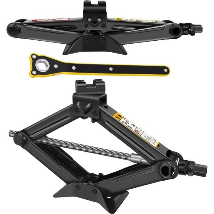 Cric À Ciseaux De Voiture 2Tonnes En Métal Kit De Cric De Levage De ...