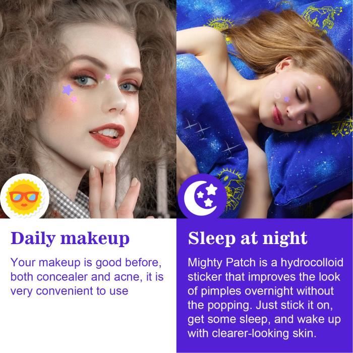 Drfeify Autocollant de bouton de dessin animé Pimple Patch Cute, 126pcs ...