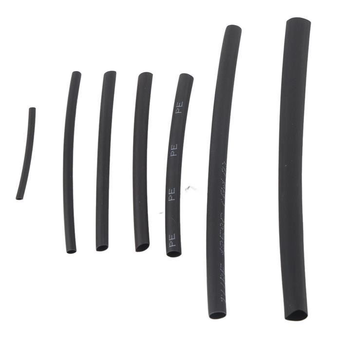 EJ.life tube rétractable Ensemble de tubes thermorétractables noirs 200 ...