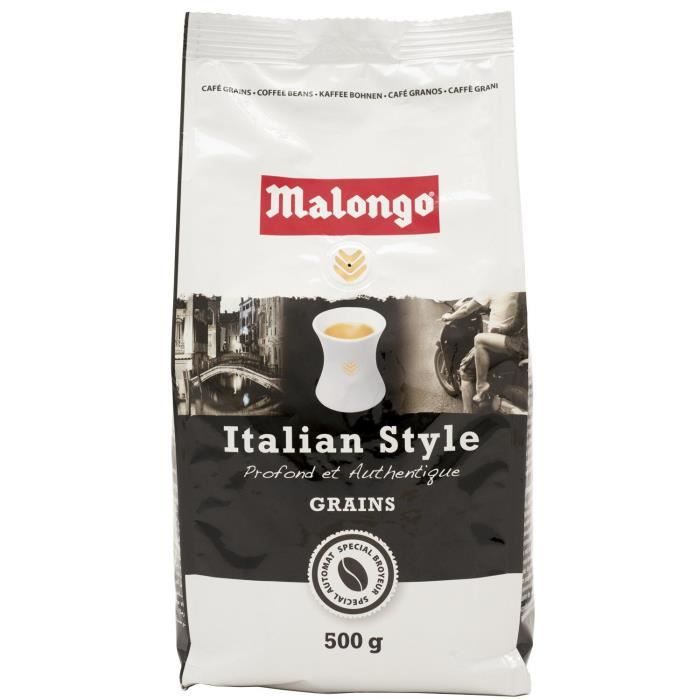 LOT DE 6 - MALONGO - Italian Style Café en grain - paquet de 500 g ...
