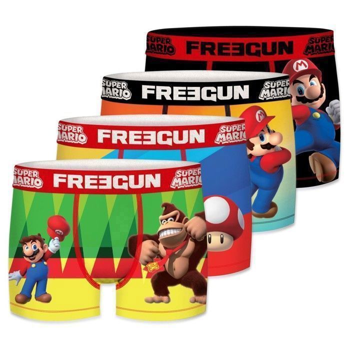FREEGUN Boxer enfant SUPER MARIO, caleçon garçon Donkey Kong, Mario ...