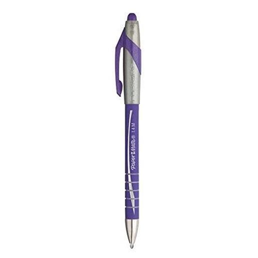 Stylo bille rétractable Flexgrip Elite violet, écriture large 1,4 mm ...