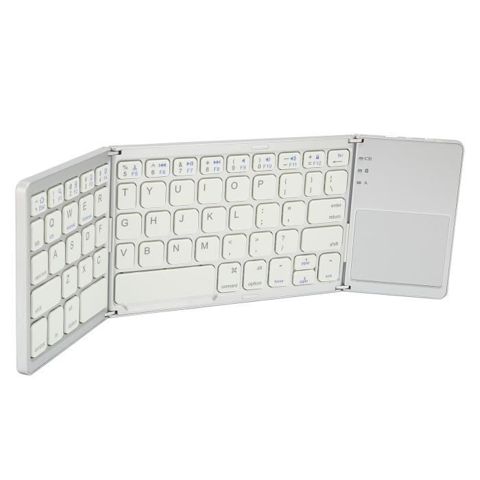TMISHION Clavier pliable Clavier Bluetooth Pliable 63 Touches Métal ...
