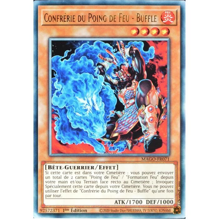 Carte YU-GI-OH MAGO-FR071 Confrérie Du Poing De Feu - Buffle Rare NEUF FR - Cdiscount Jeux - Jouets