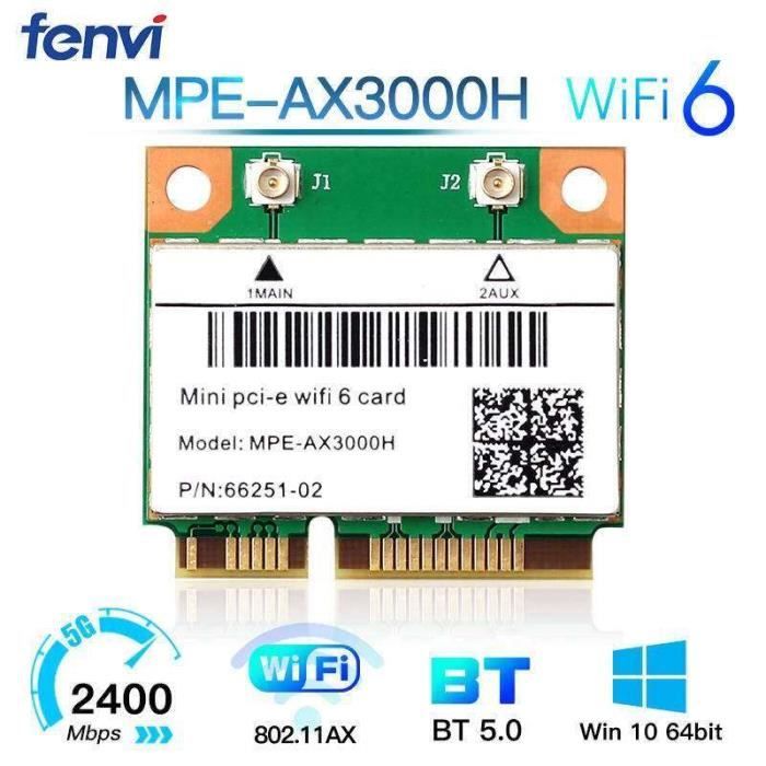 NS08919-Mini adaptateur PCI E wi fi 6 MPE AX3000H sans fil. 2974Mbps ...