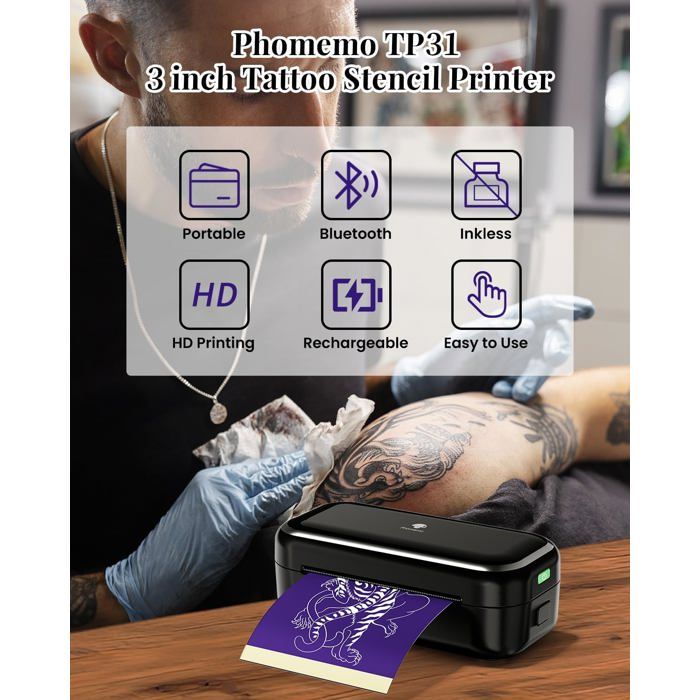 Tp31 Thermocopieur Tatouage,Imprimante Thermique De Tatouage Imprimante ...