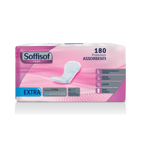 Soffisof Lady Extra - 180x Serviettes Incontinence Femme - Protections ...