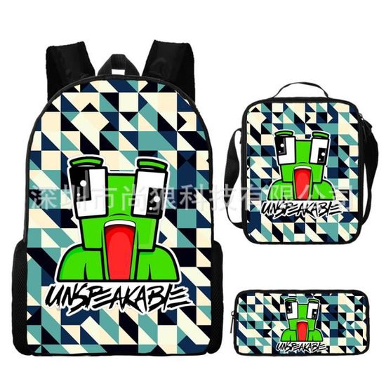 UNSPEAKABLE Cartoon Backpack Three Piece 15 Trendy Large Capacity Dirty ...