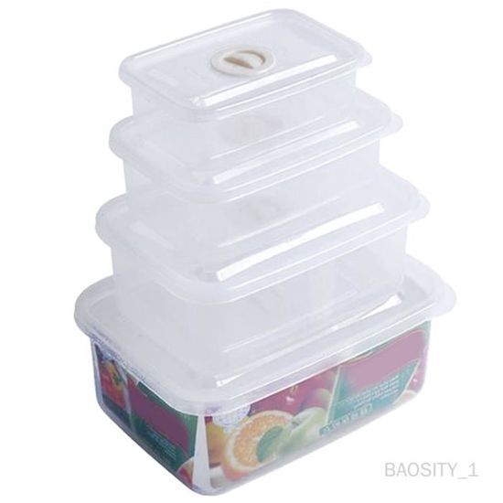 Ensemble De 4 Contenants Pour Aliments - Plastique De Qualité ...