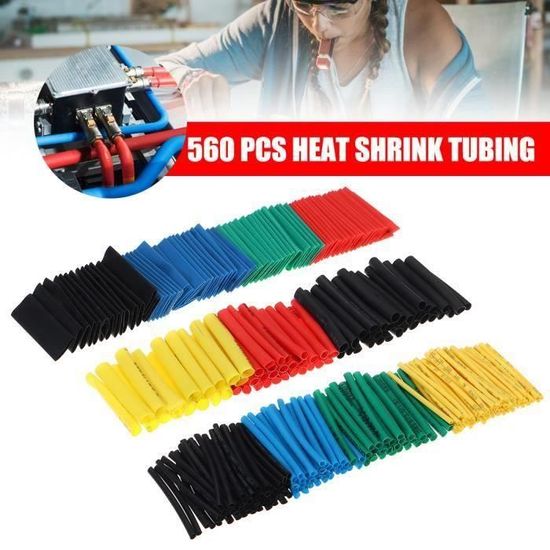 560 pcs Gaine Thermorétractable Isolation Électrique Rétractable Tube ...