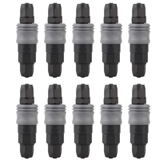 Cikonielf Connecteur rond 10PCs Connecteur rapide en acier en plastique ...