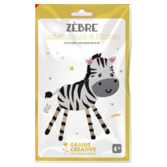 Kit caoutchouc souple et bâtonnets - Zèbre - GRAINE CREATIVE ON A TOUS ...