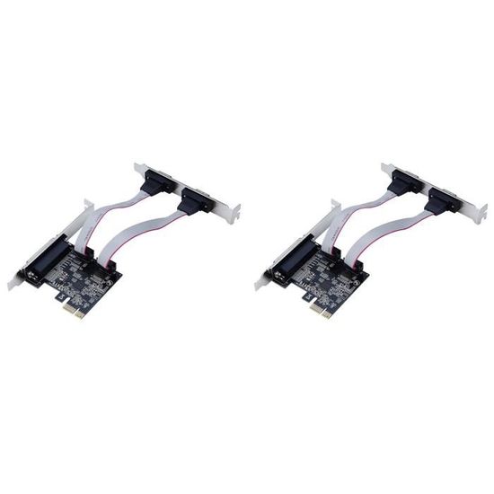2X Carte de Port Parallèle PCIE Carte D'Extension PCIE 1 à 2 Ports ...