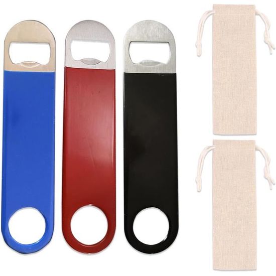 Ouvre-Bouteille De Bière, 3 Pièces Plat Ouvre-Bouteille En Acier Inoxydable Ouvre-Bouteille De ...