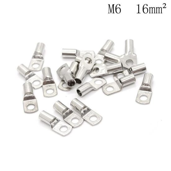 COSSE ELECTRIQUE,M6 16mm2--Bornes de batterie, 20 pièces-lot SC6 5-6 M4-M5-M6-M8 4 mm2 6 mm2 10 ...