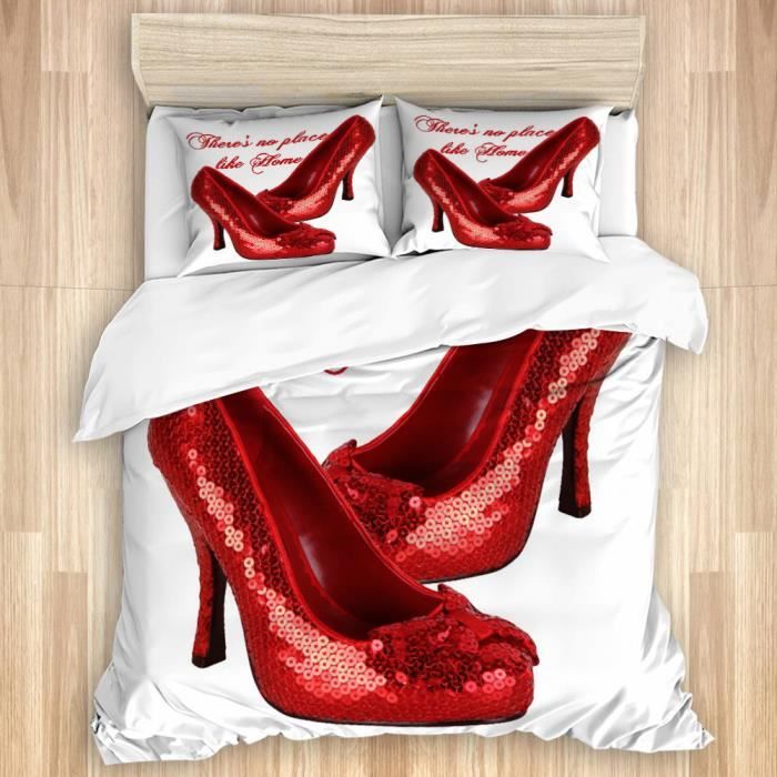 Parure de couette Chaussons Le Magicien D'Oz Rubis Rouge,1 Housse de ...